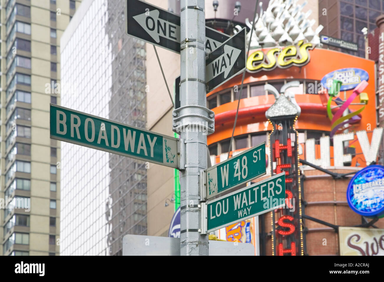 Street signs Broadway New York Stock Photo - Alamy