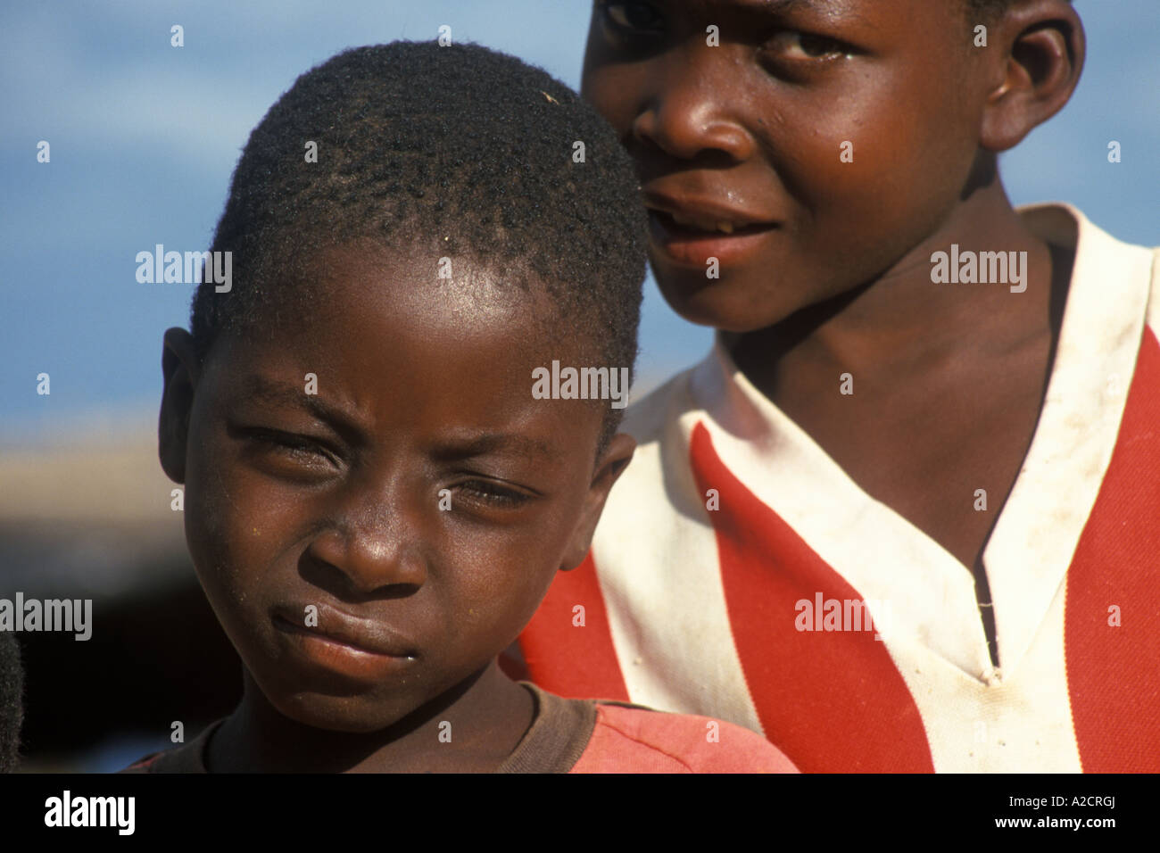 portrait of two young African boys in Malawi Stock Photo - Alamy