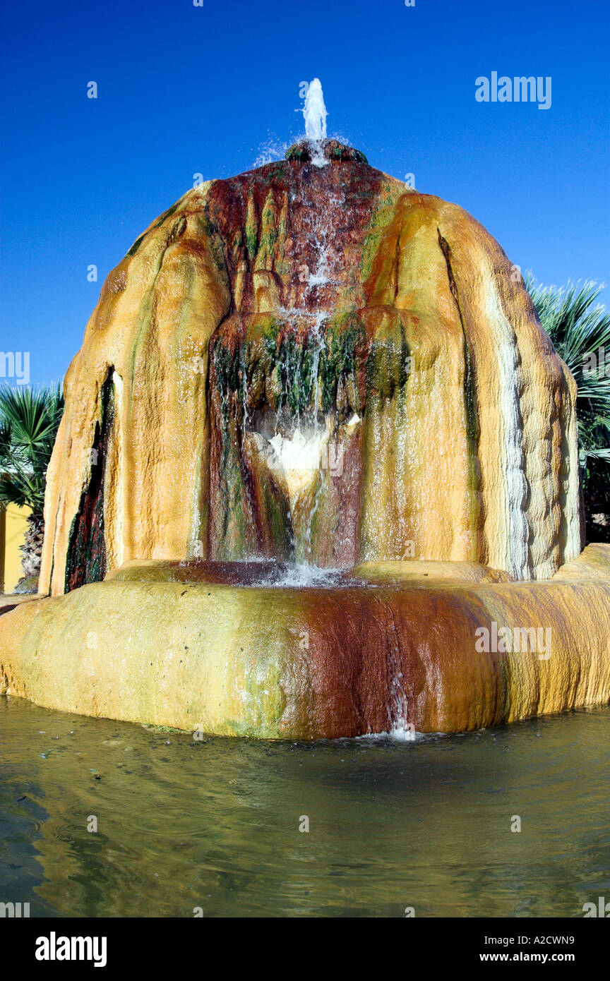 The thermal water fountain at the Hierapolis Thermal Resort near ...