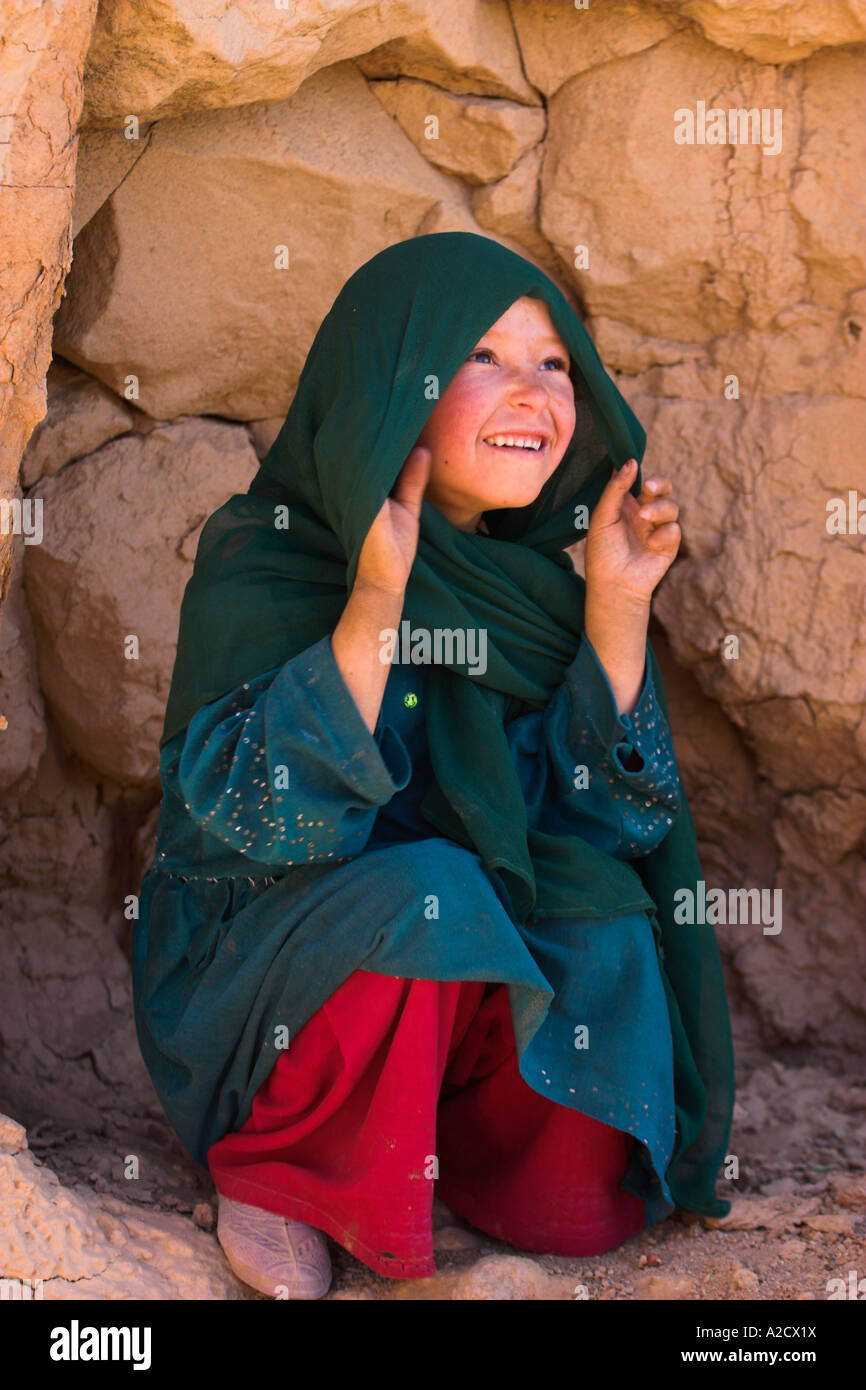 AFGHANISTAN Bamiyan Province Bamiyan Girl that lives in a cave in the ...