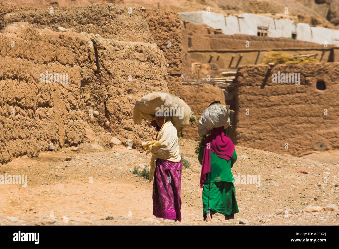 AFGHANISTAN Bamiyan Province Bamiyan Local women walking back to ...