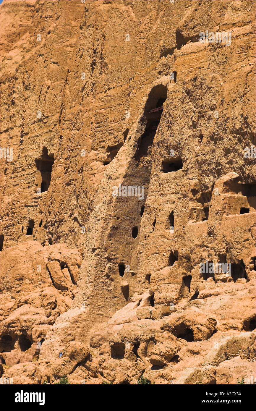 AFGHANISTAN Bamiyan Province Bamiyan Empty niche in cliffs where the ...