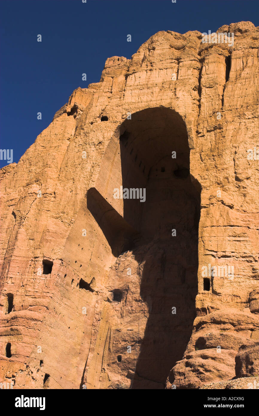 AFGHANISTAN Bamiyan Province Bamiyan Empty niche in cliffs where the ...
