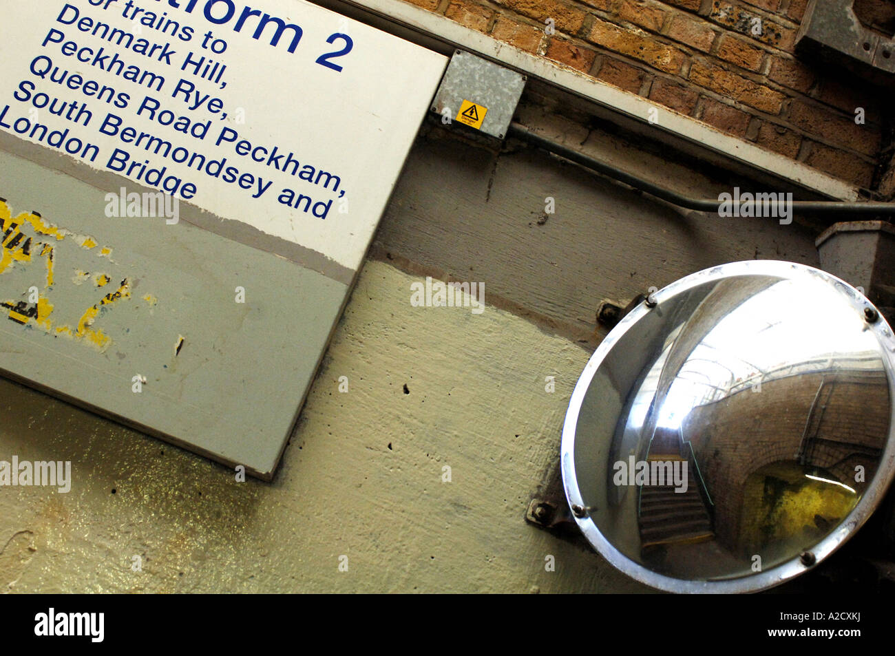 Mirror platform information sign clapham high street overland station ...