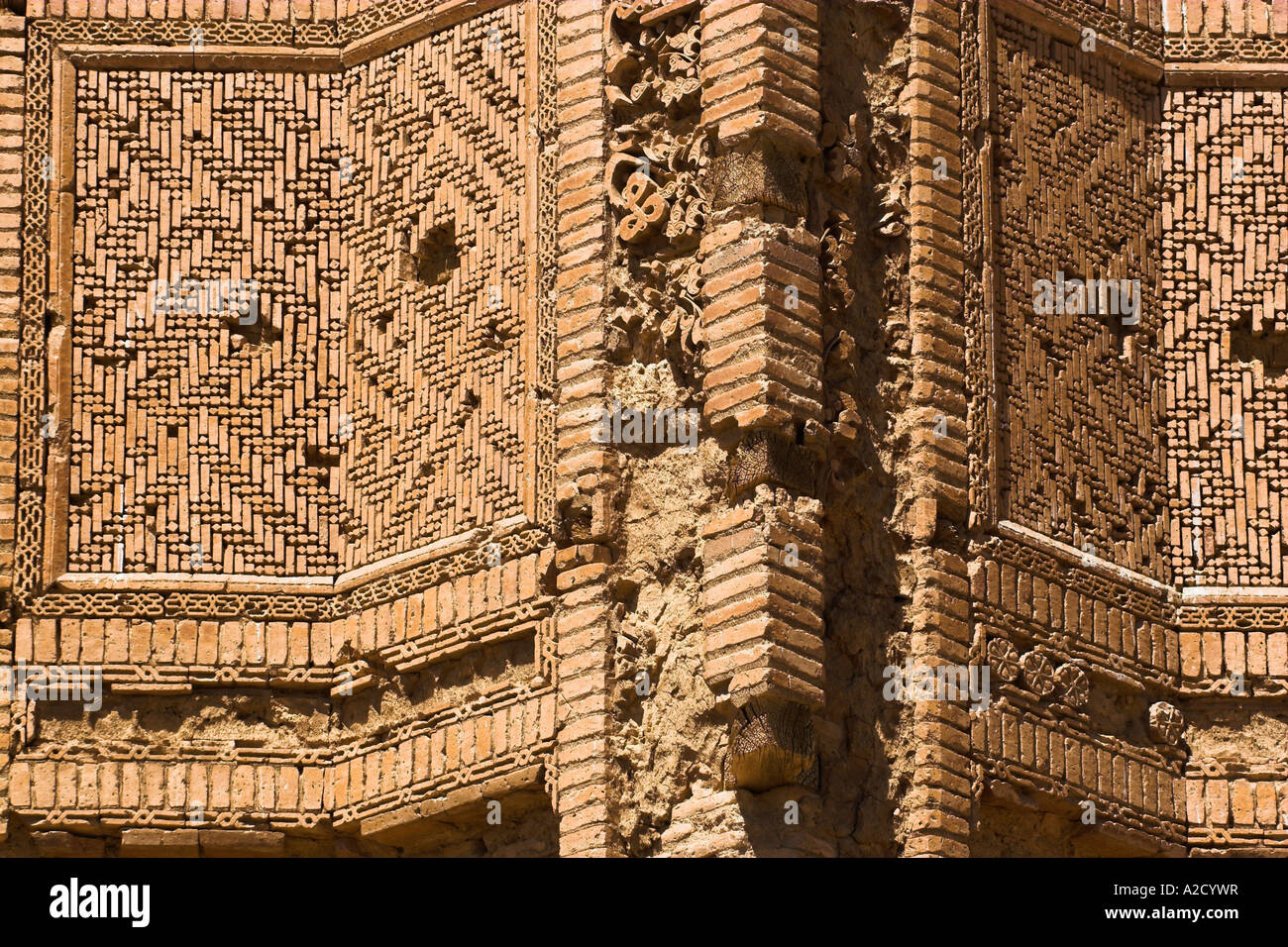 AFGHANISTAN Ghazni Detail of one of two early 12th Century Minarets ...