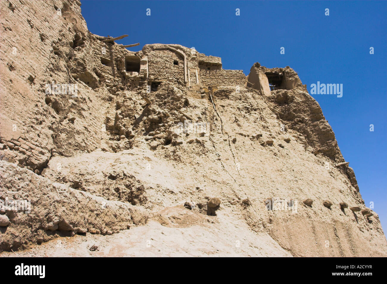 AFGHANISTAN Gazni Houses at top of ancient walls of Citadel Stock Photo ...