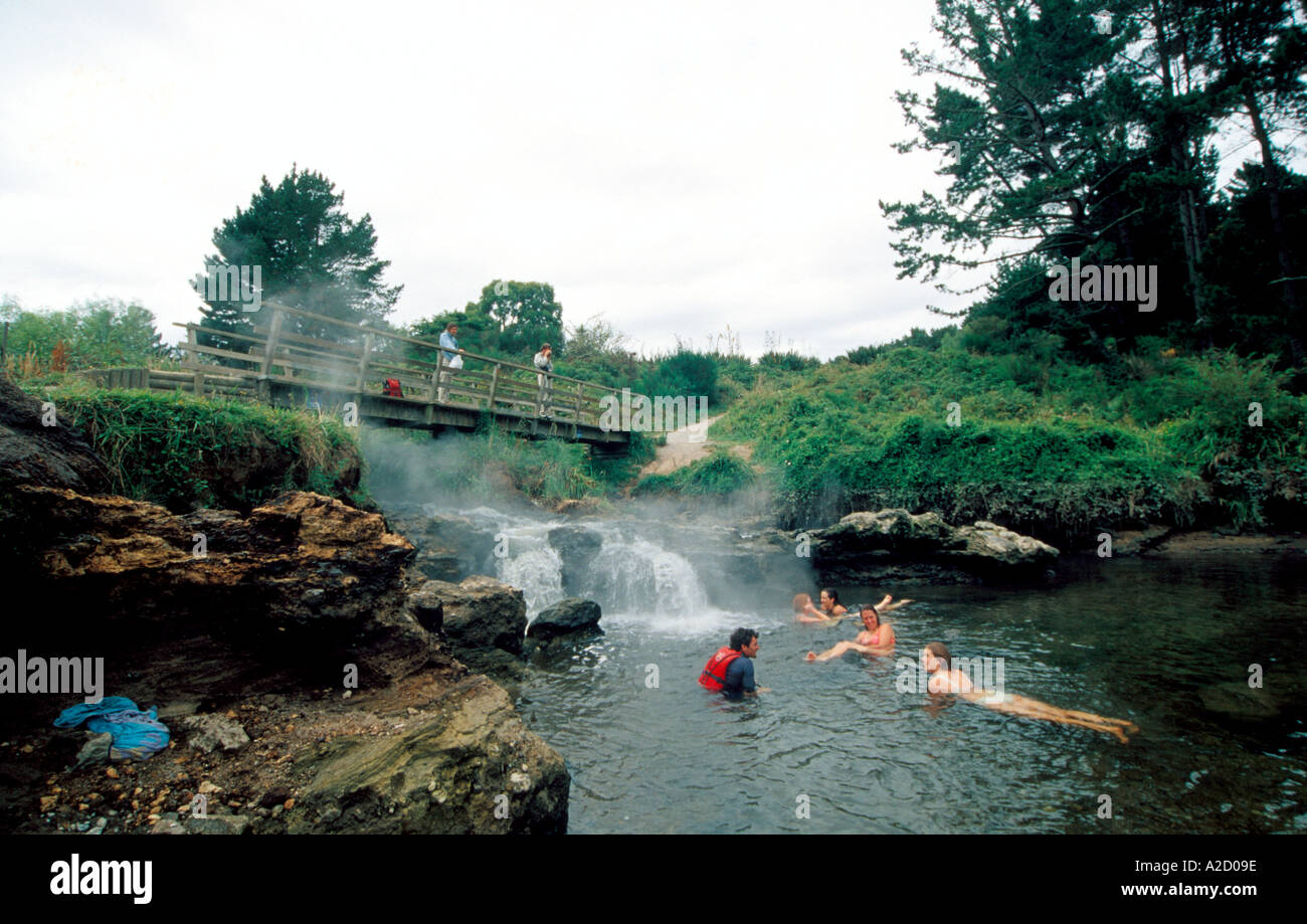 Hot spring in river Stock Photo - Alamy