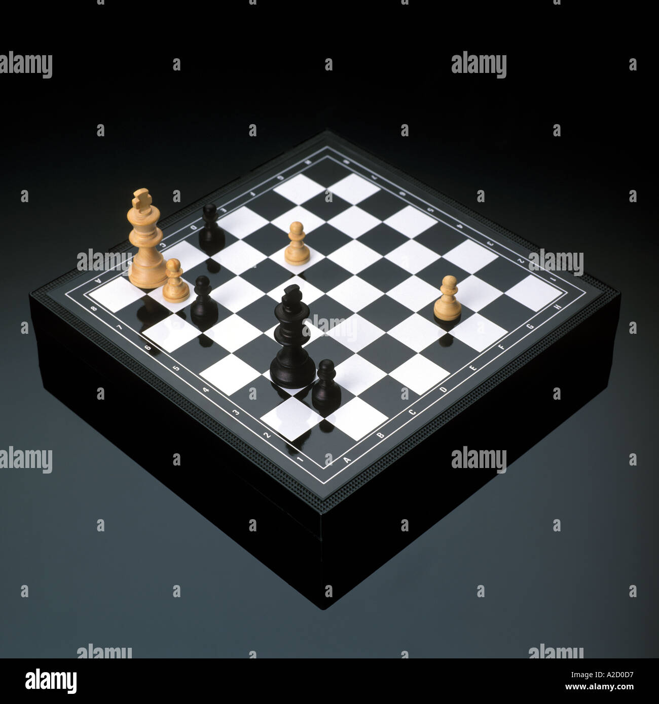 Chess board in a checkmate situation Stock Photo - Alamy