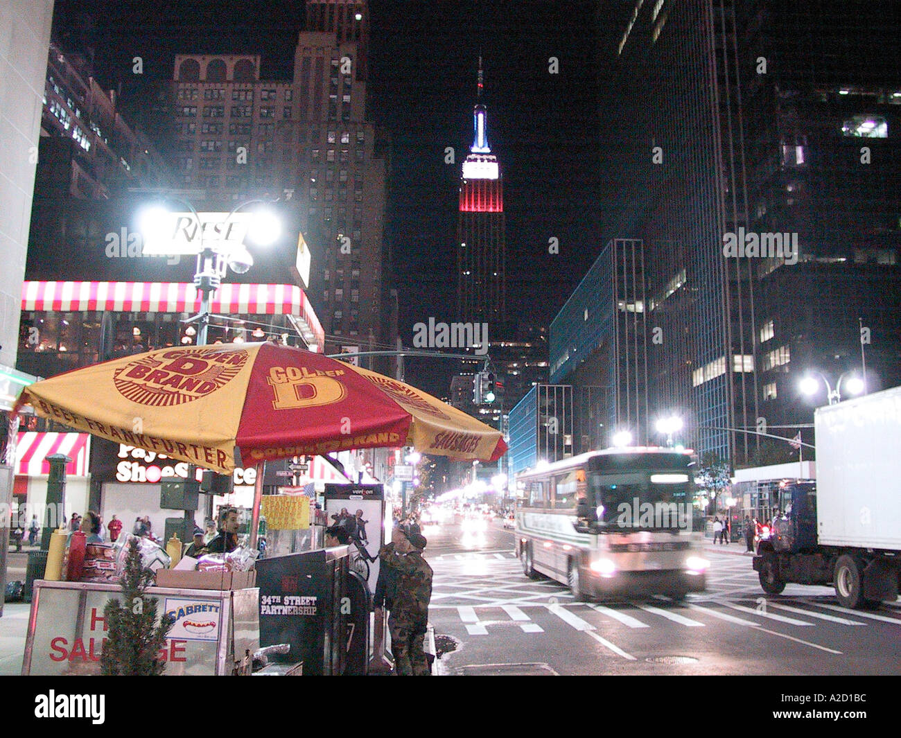 New York City night street scene USA Stock Photo - Alamy