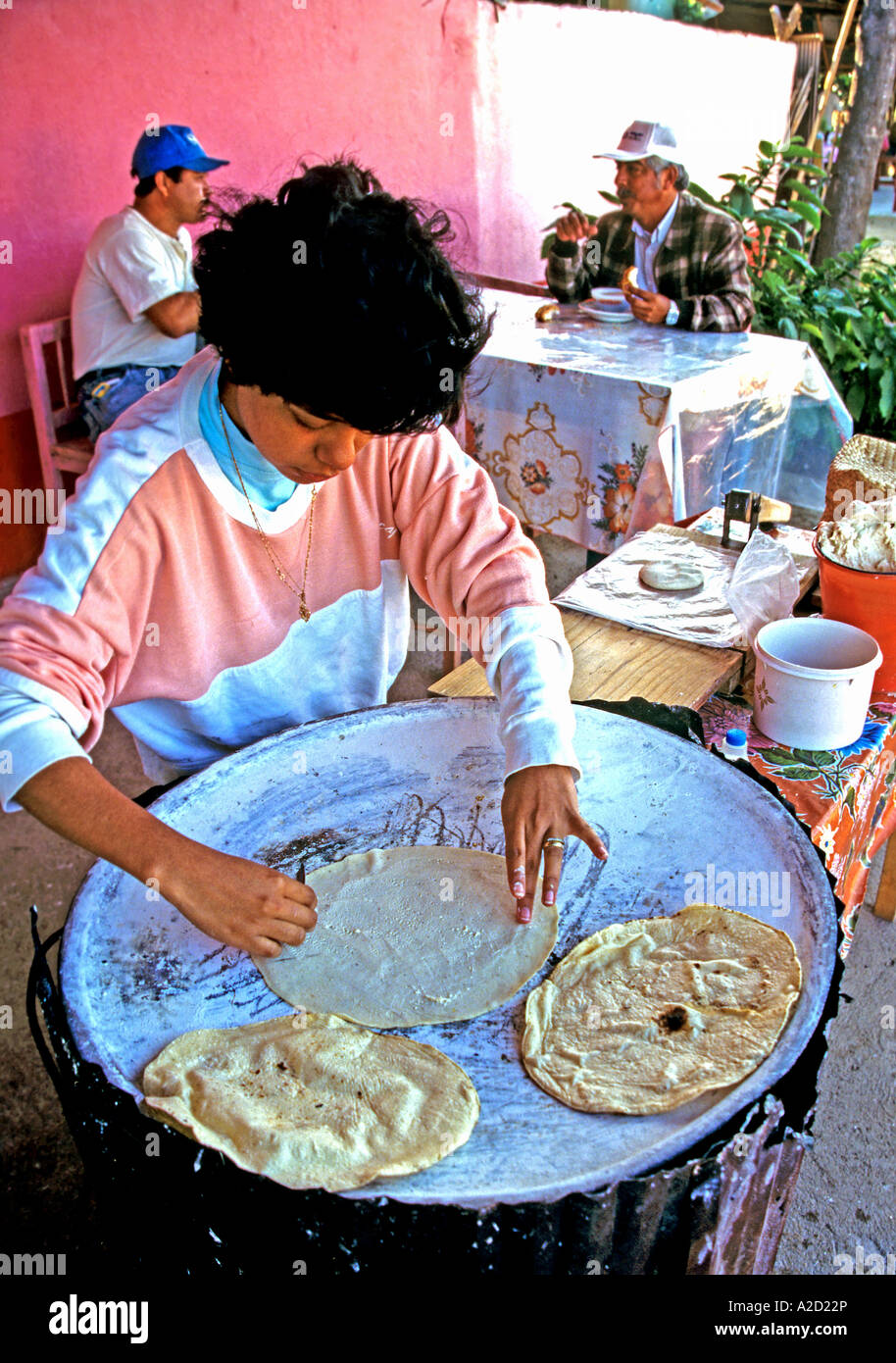 Tortilla stand Oaxaca Sate Mexico Stock Photo - Alamy
