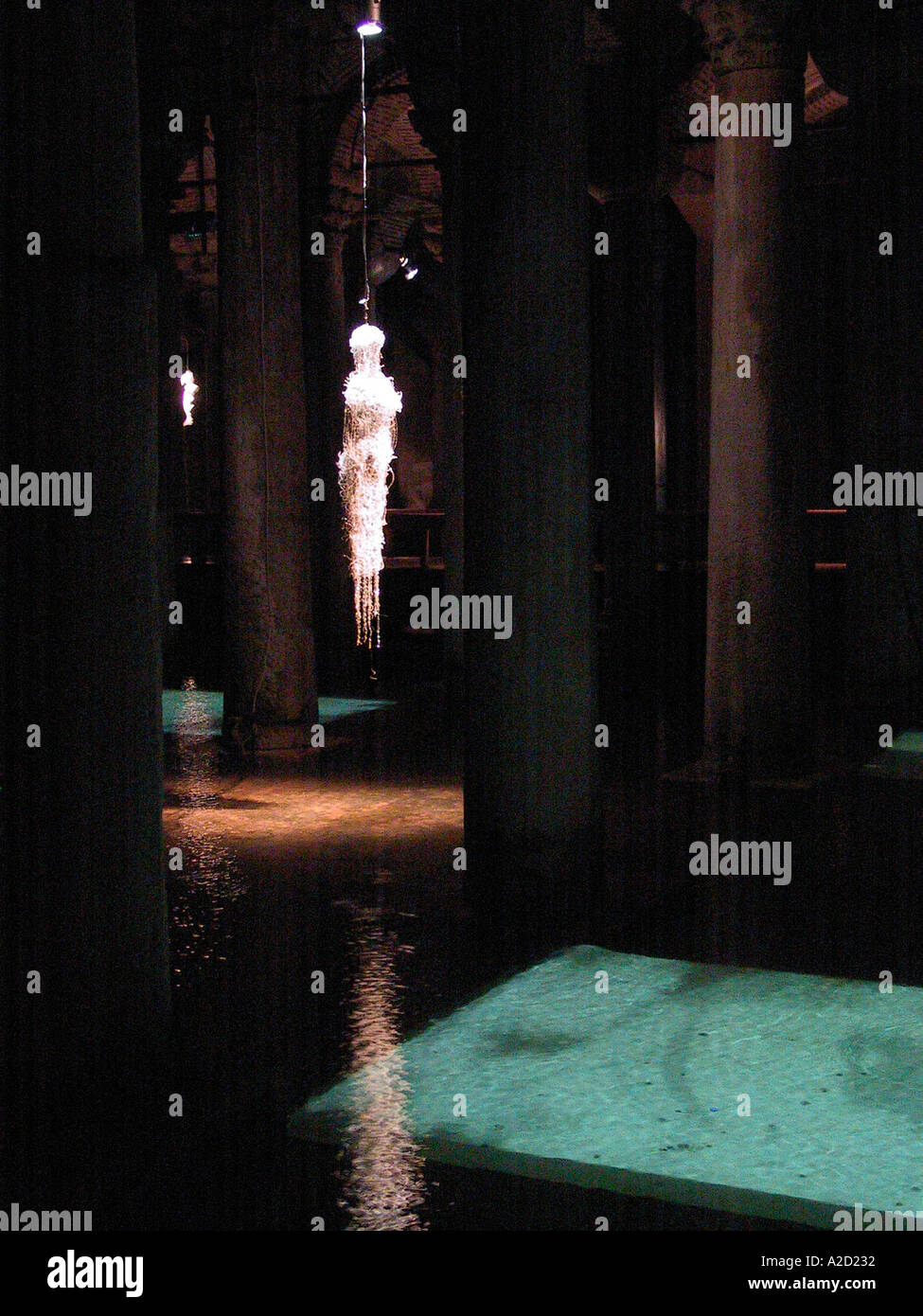 Art displayed in the Basilica Cistern Istanbul Turkey Stock Photo - Alamy