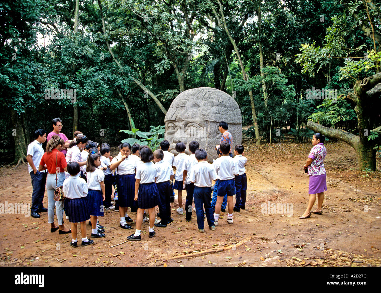 Olmec head La Venta Tabasco State Mexico Stock Photo - Alamy
