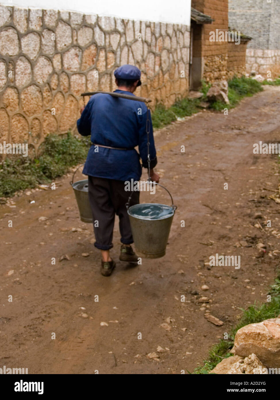Water carrier with buckets hi-res stock photography and images - Alamy