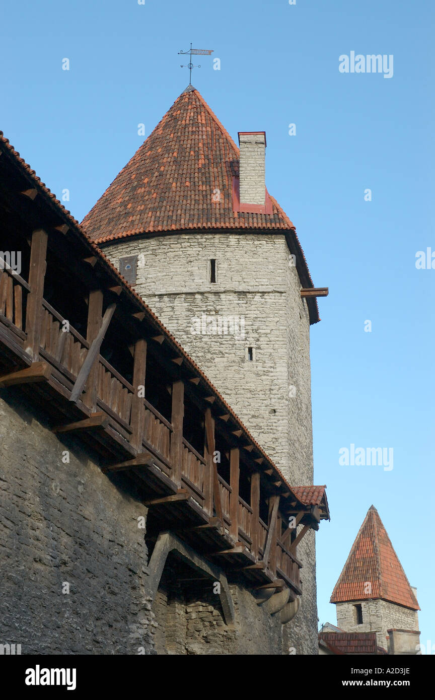 City wall and tower Stock Photo - Alamy