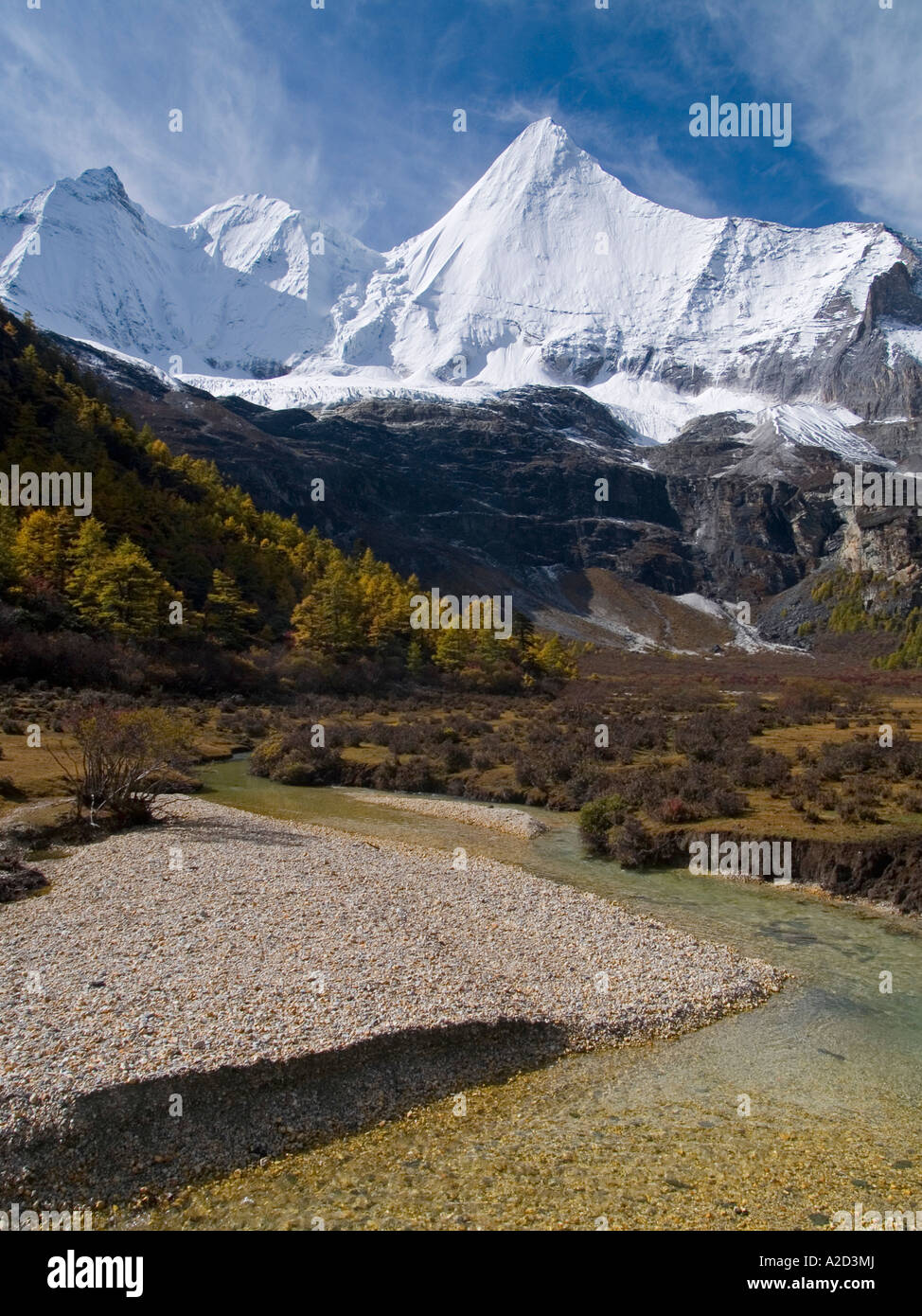fall beauty Yading National Park Szechuan China Stock Photo - Alamy
