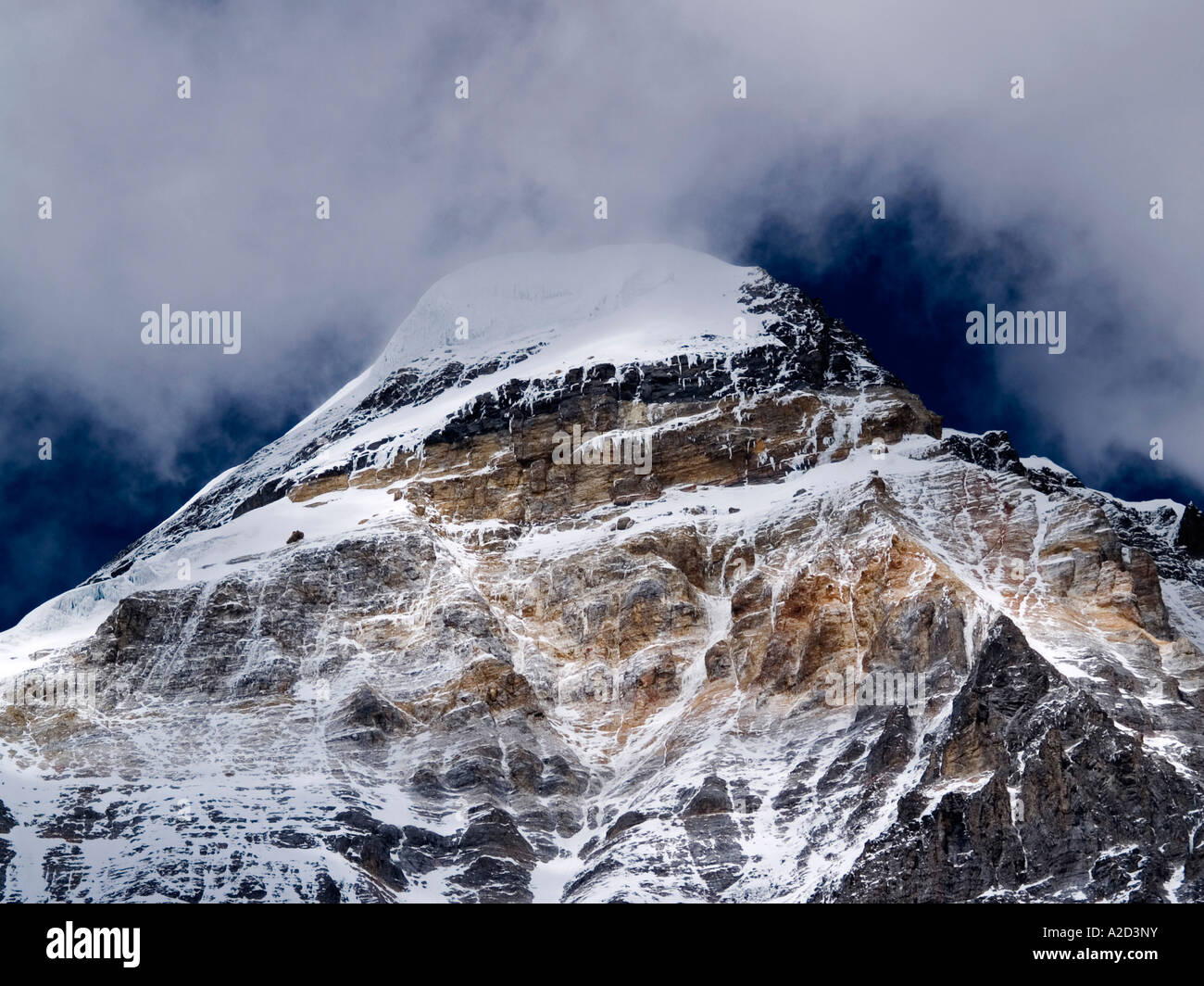 Chenrensig Tibetan holy peak up close Yading National Park China Stock ...