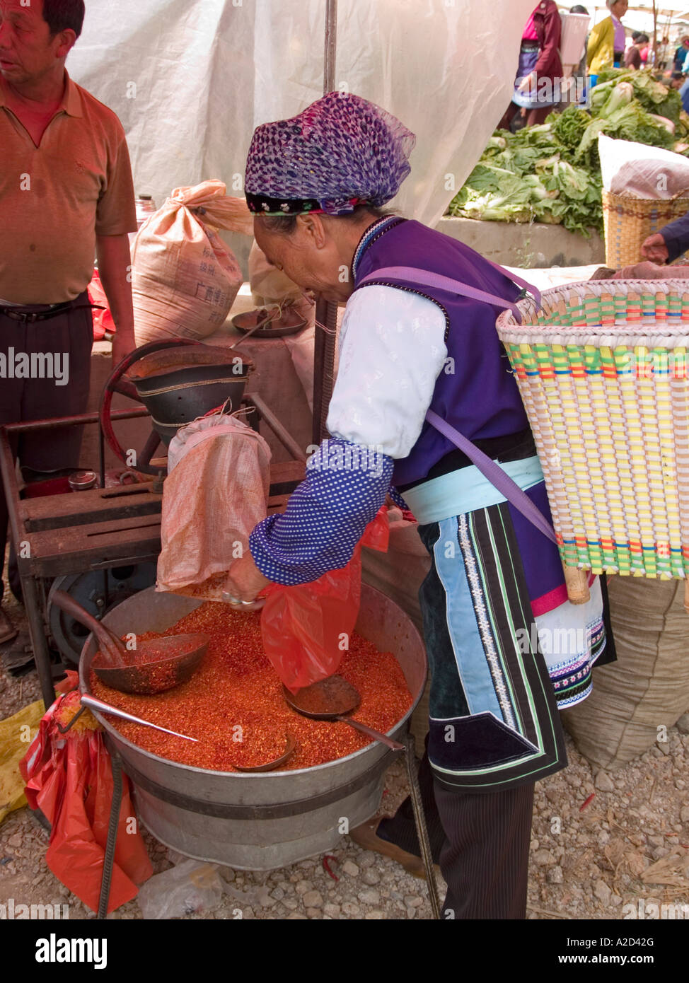 buying chili pepper Dali China Stock Photo - Alamy