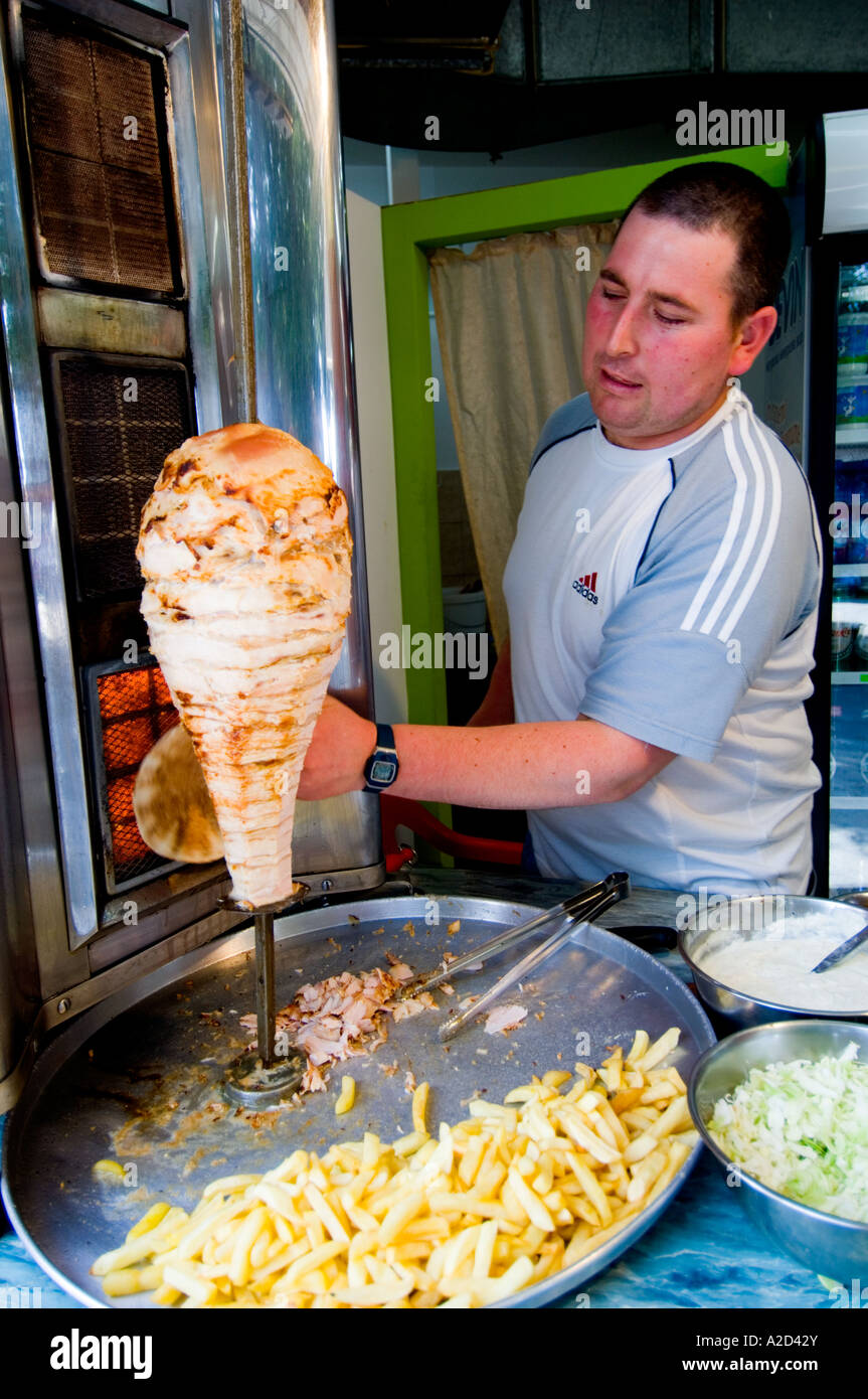 Europe Bulgaria Black Sea Coast Nessebur kebab stall Stock Photo - Alamy