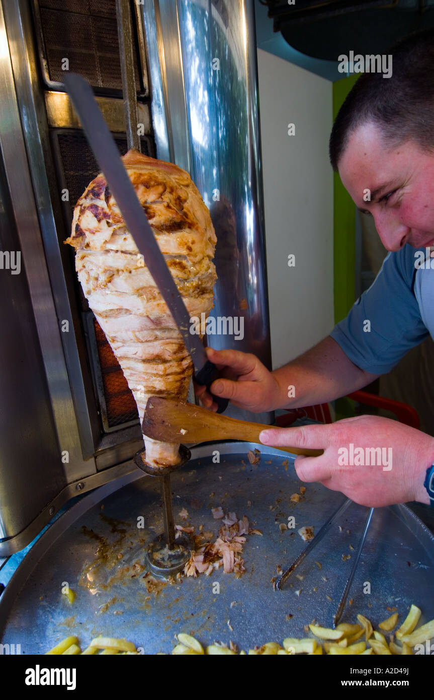 Kebab stall Bulgaria Stock Photo - Alamy