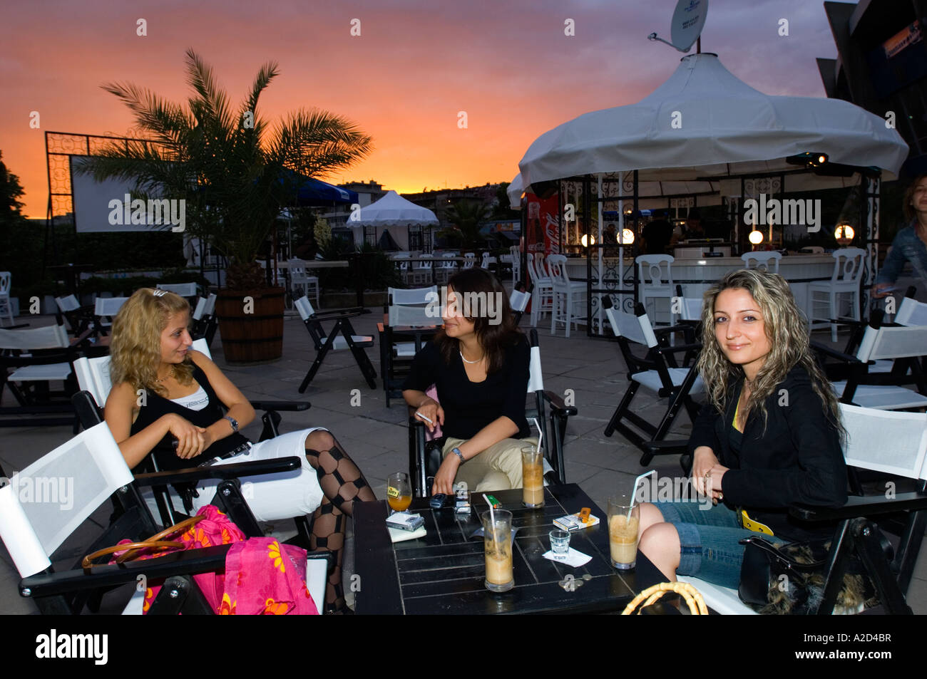 Europe Bulgaria Black Sea Coast Varna bar by the Palace of Sports and ...