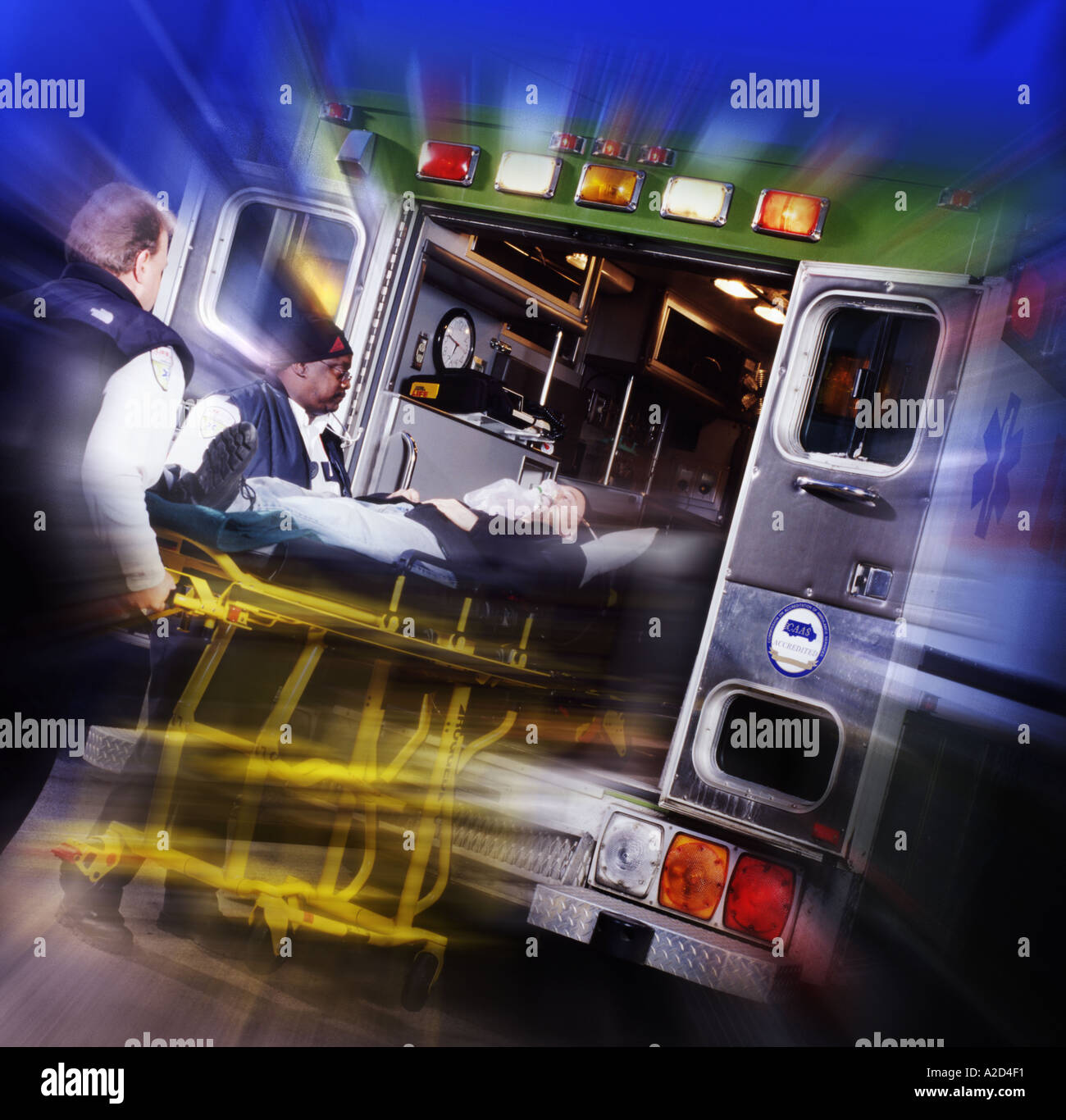 Emergency services loading ambulance hi-res stock photography and ...
