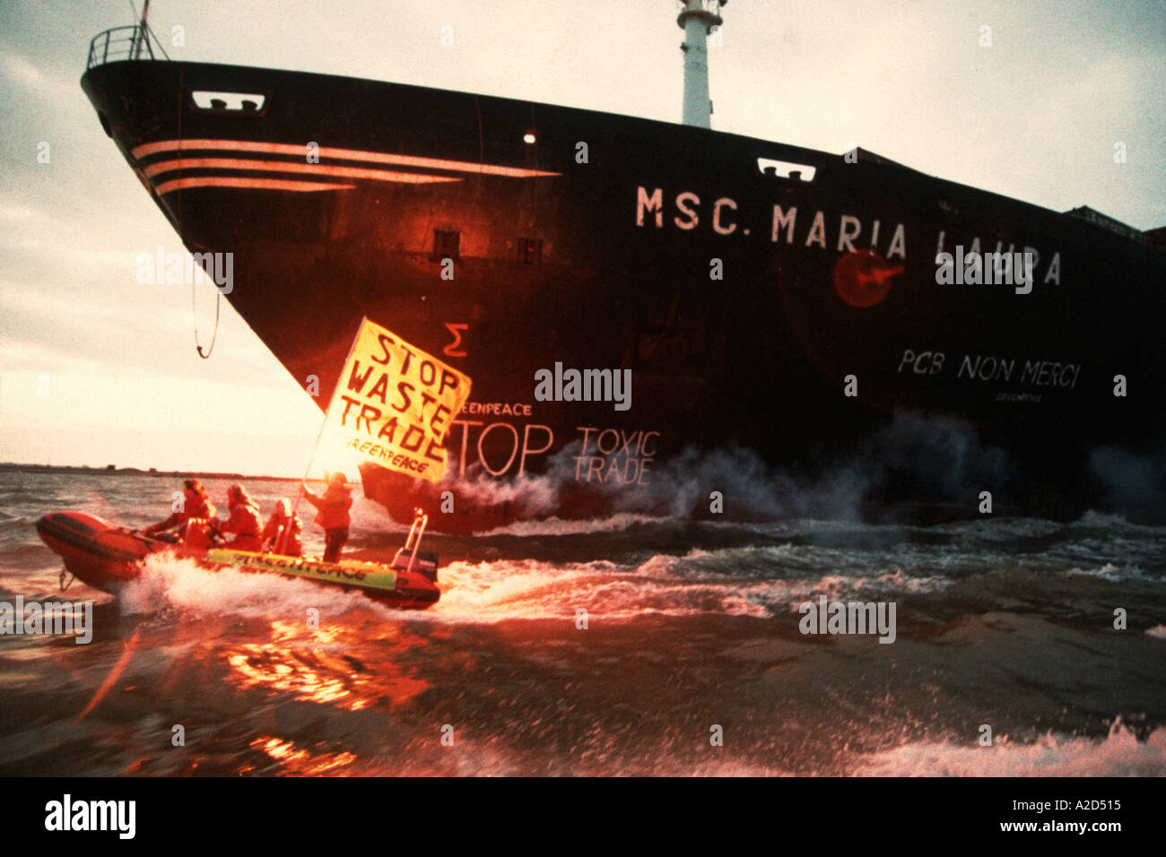 MV Maurie Laura carrying PCB toxic waste coming into Felixstowe port in ...