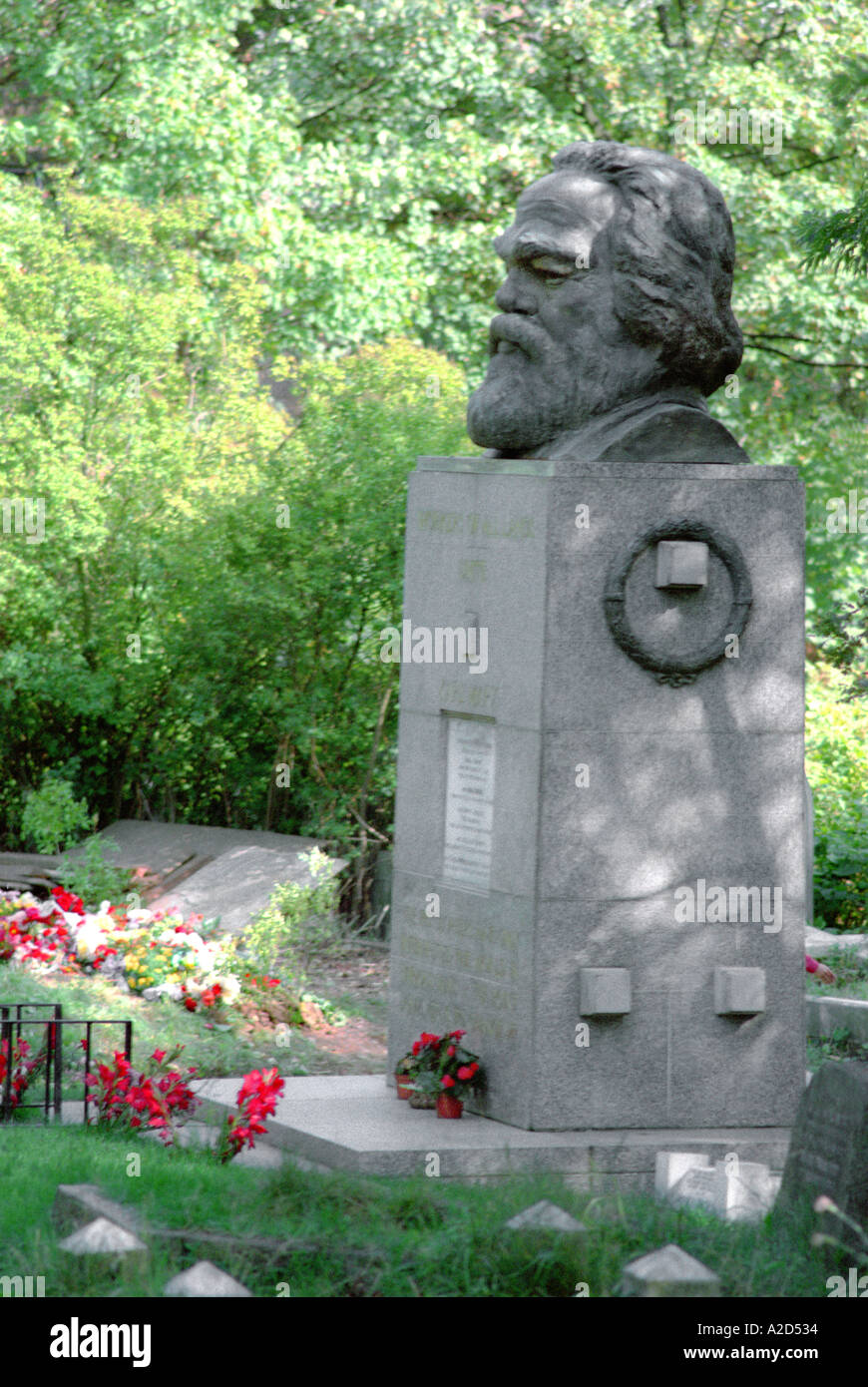 London England Highgate Cemetery Karl Marx tomb Stock Photo - Alamy