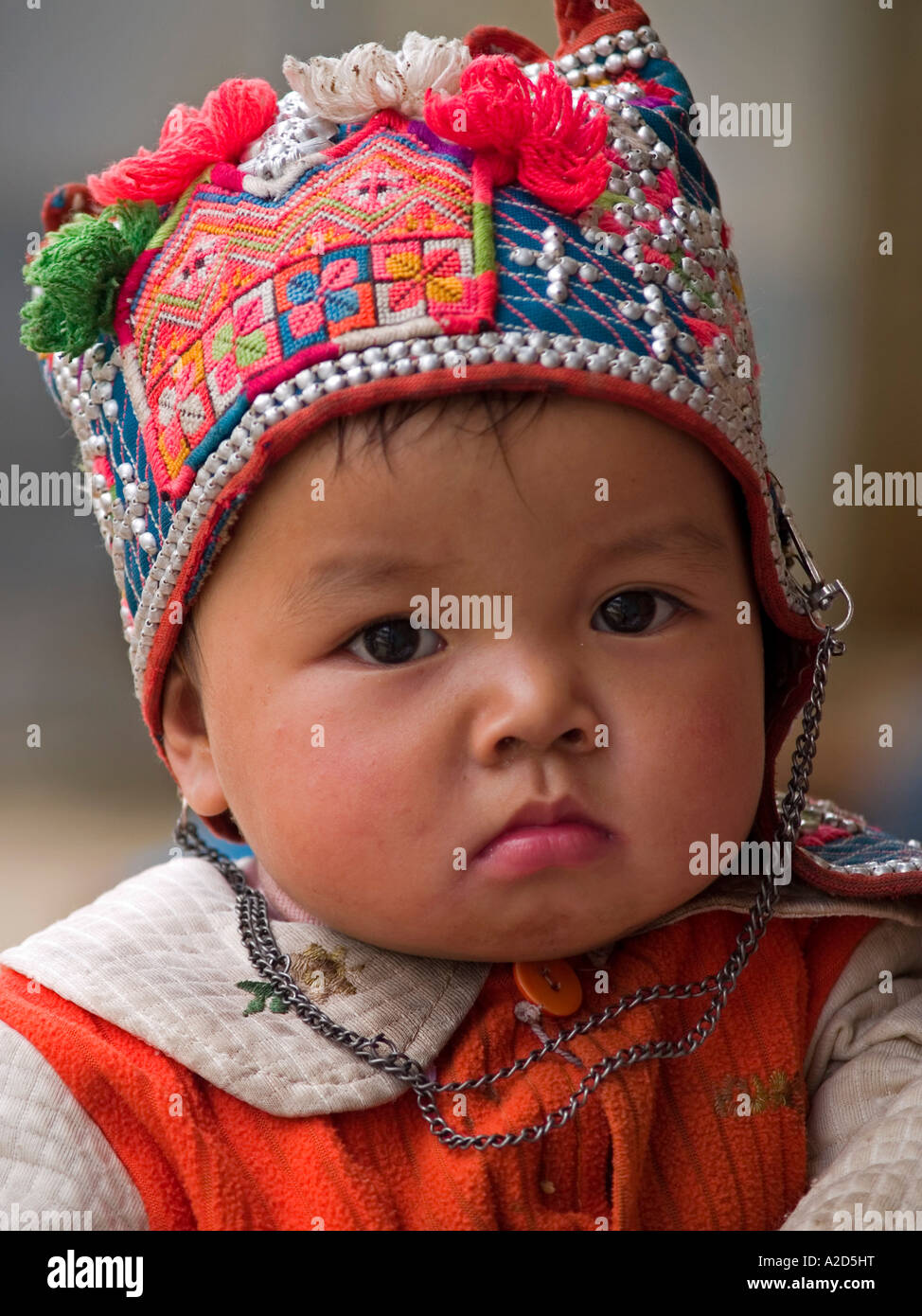 cute Hani baby close up Shalatou Market China Stock Photo - Alamy