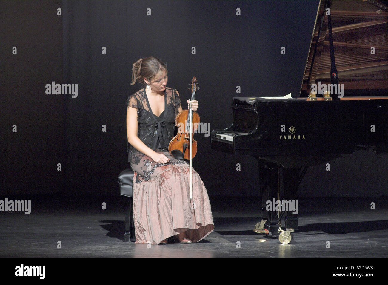 Rosemary Siemens at a concet in Buhler Hall, Gretna, Manitoba Canada ...