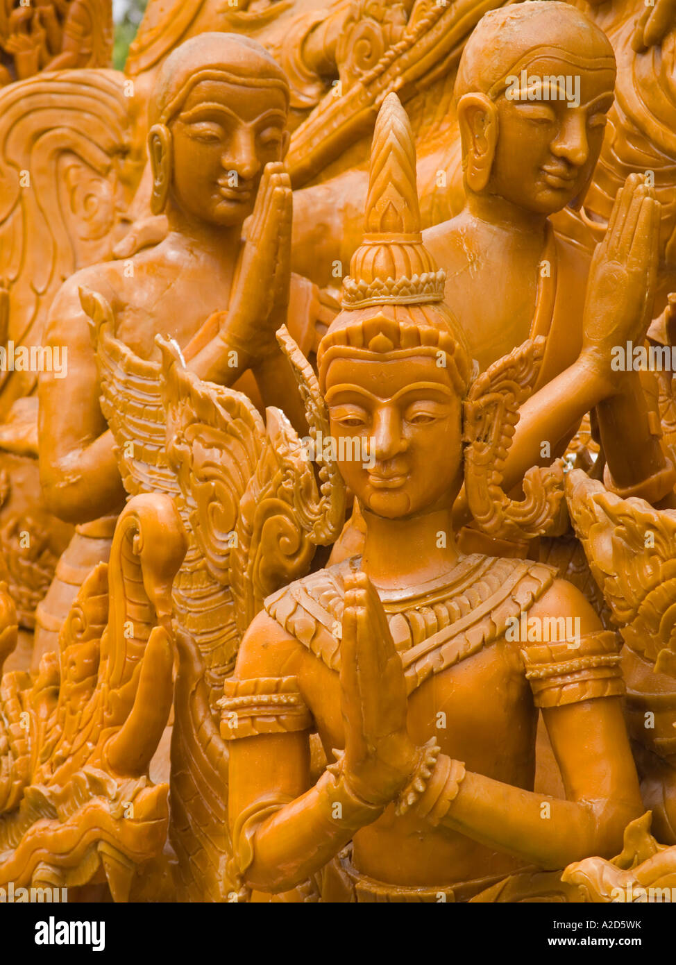 giant candle sculpture depicting Buddhist scenes Candle Festival Ubon ...