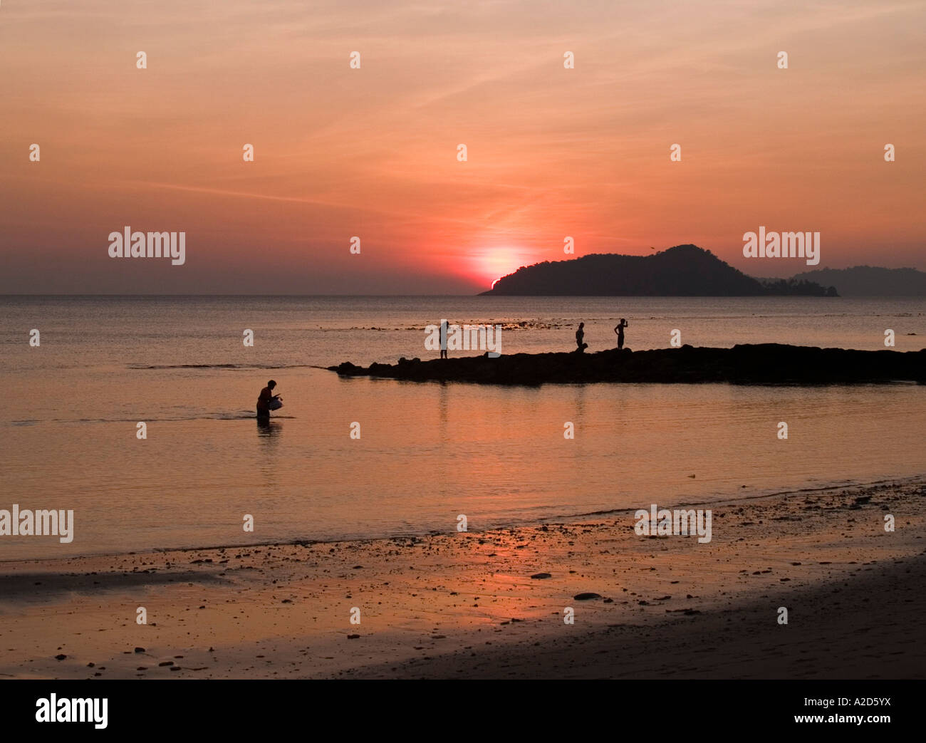 Tropical island before sunset hi-res stock photography and images - Alamy