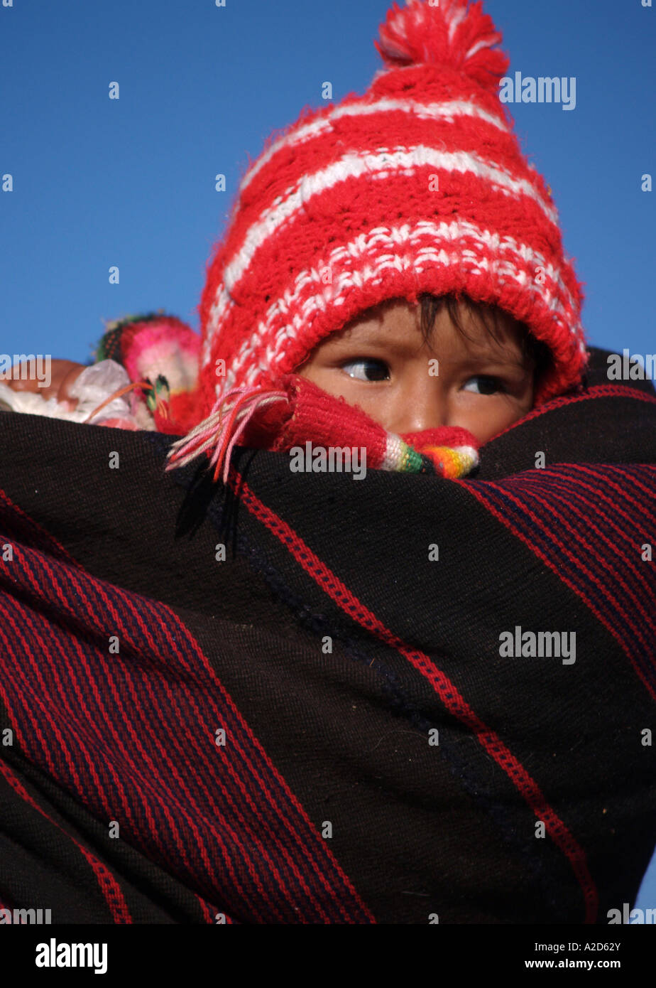 Inca descendant Amantani Island Lake Titicaca Peru Stock Photo - Alamy
