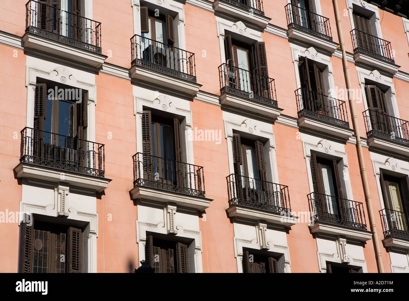 Windows detail Downtown Madrid Stock Photo - Alamy