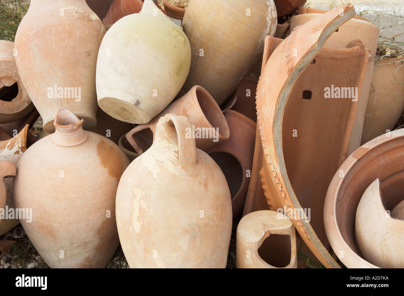 A display of broken clay pots in Cappadocia, Turkey Stock Photo - Alamy