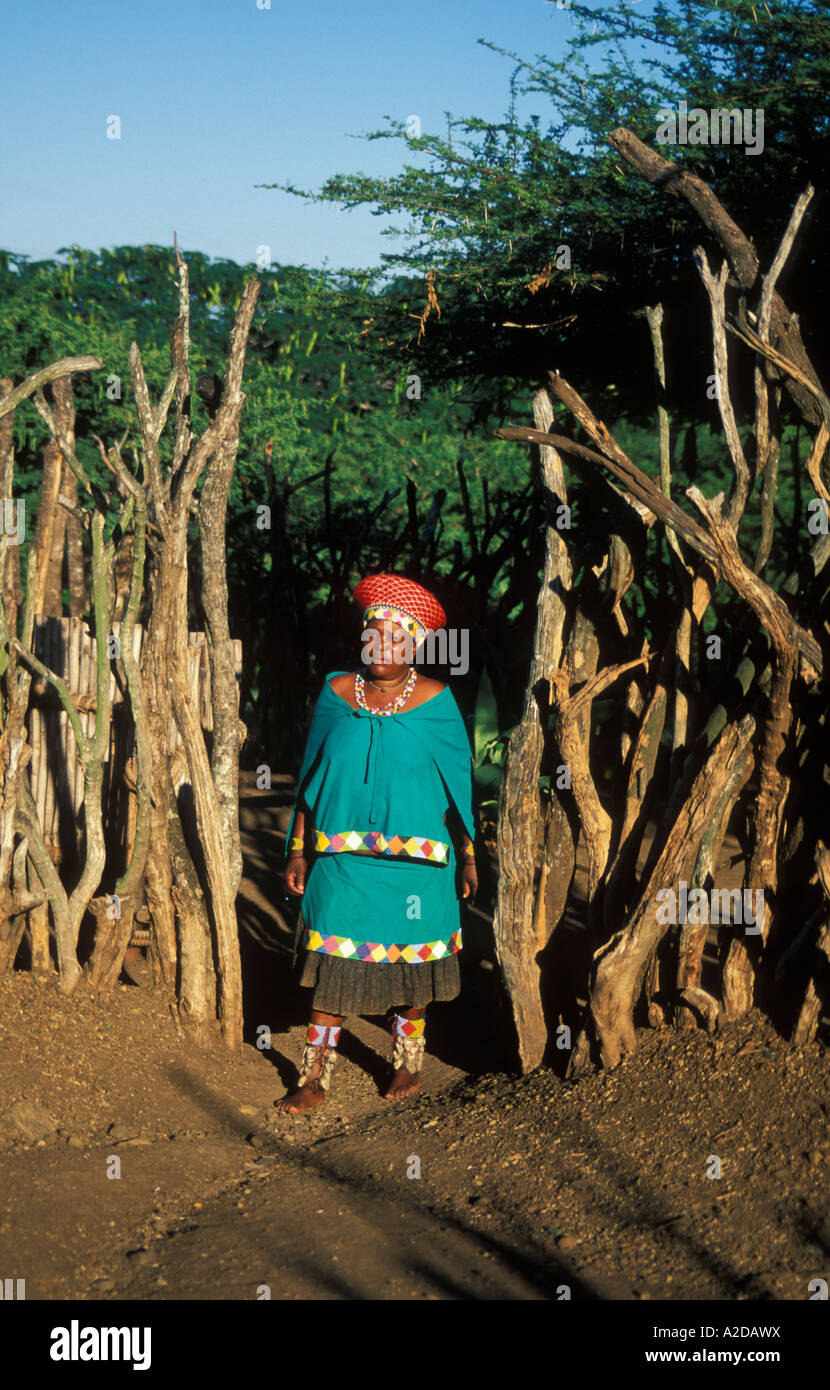 Zulu Married Woman Wearing A Traditional Hat Kwazulu Natal South Africa