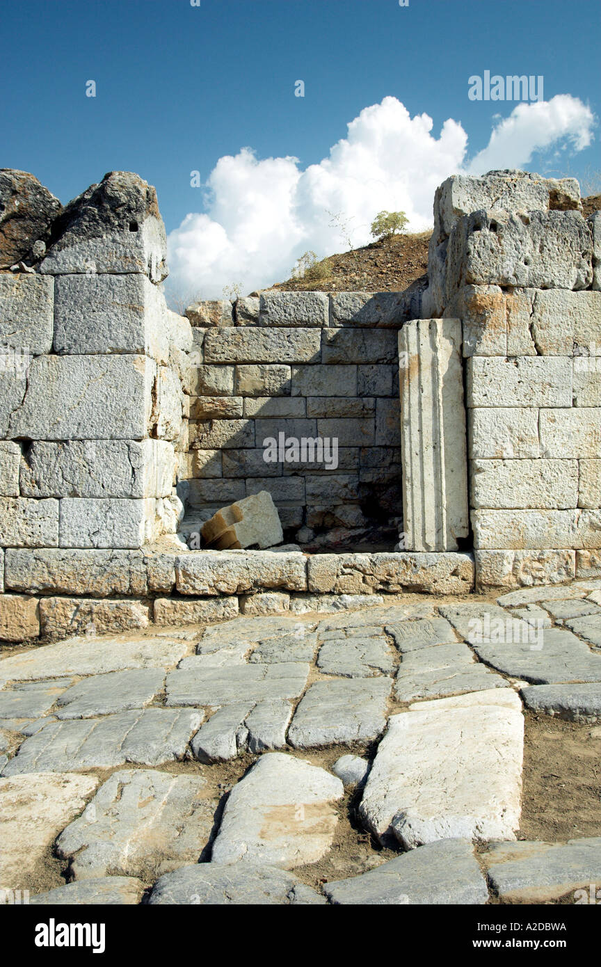 Ruins of the fomer city of Antiochia in Pisidia near Yalvac Turkey ...