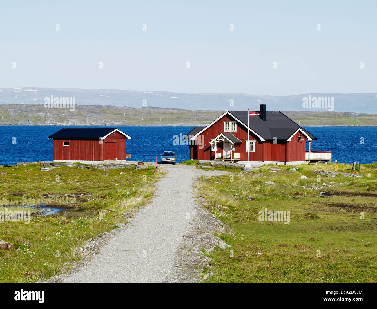 Finnmark, landscape, house at the coast Stock Photo - Alamy