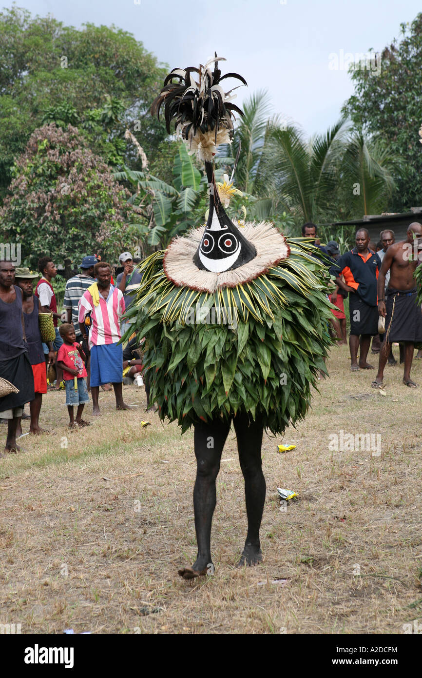 A Tubuan performs at a Tolai Death Ceremony, Matupit Island, East New ...