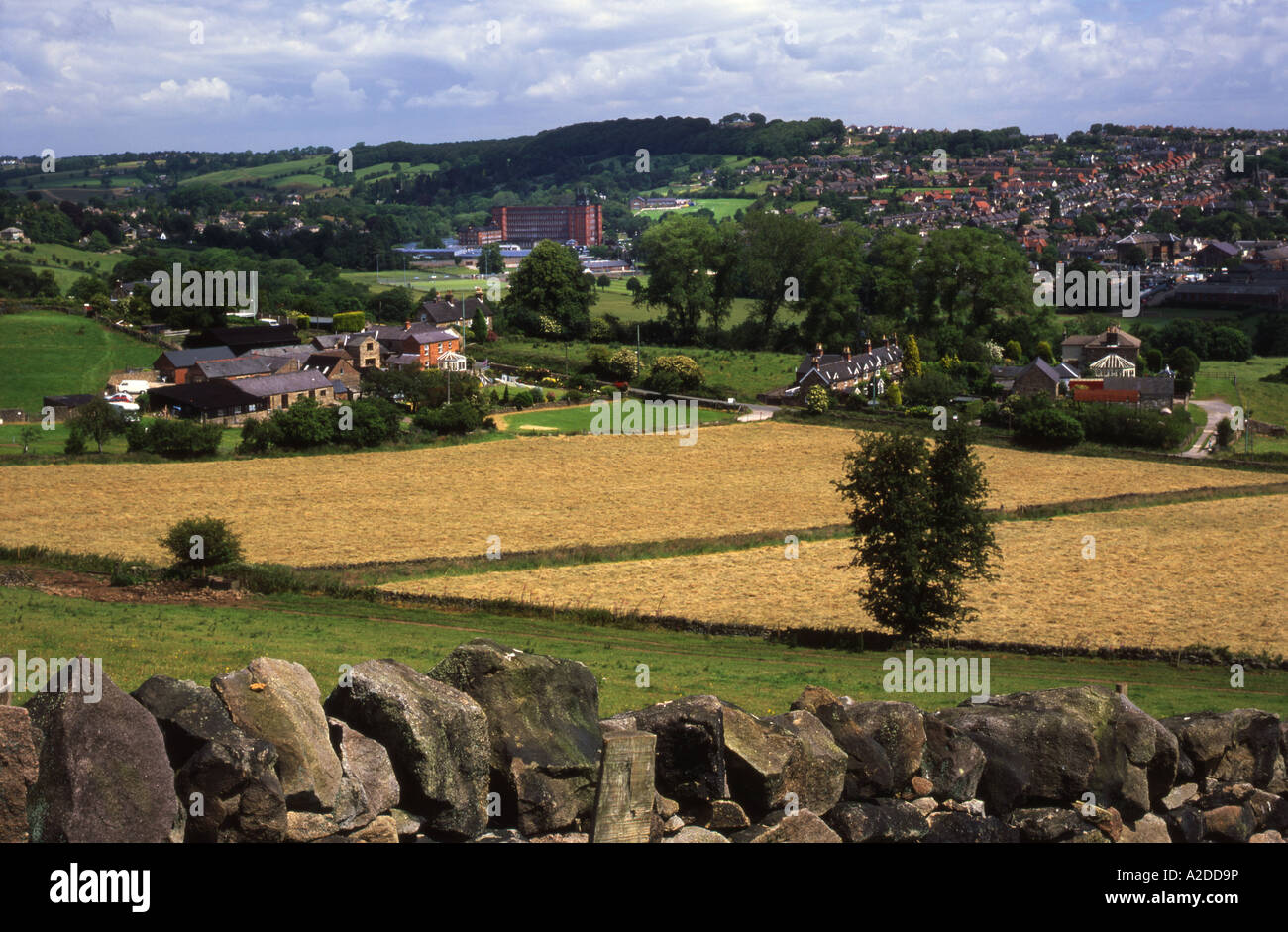 Belper, Derbyshire - view over town Stock Photo - Alamy