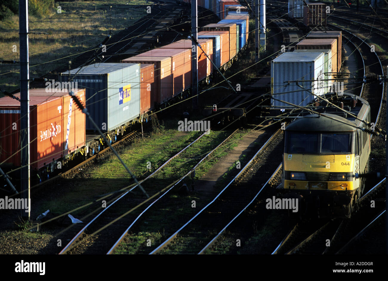 Freightliner freight train, Ipswich, Suffolk, UK Stock Photo - Alamy
