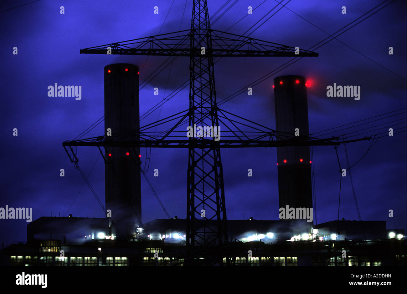 RWE Energy Frimmersdorf coal-fired power station, Grevenbroich, North ...
