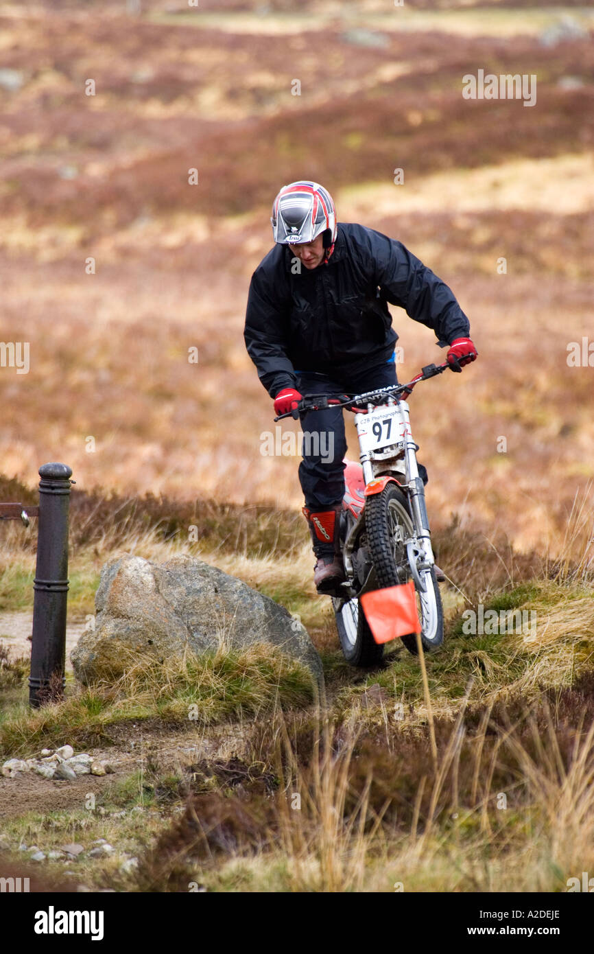 Motorcycle Trial Bike Rider competing in Scottish Six Day Trial ...