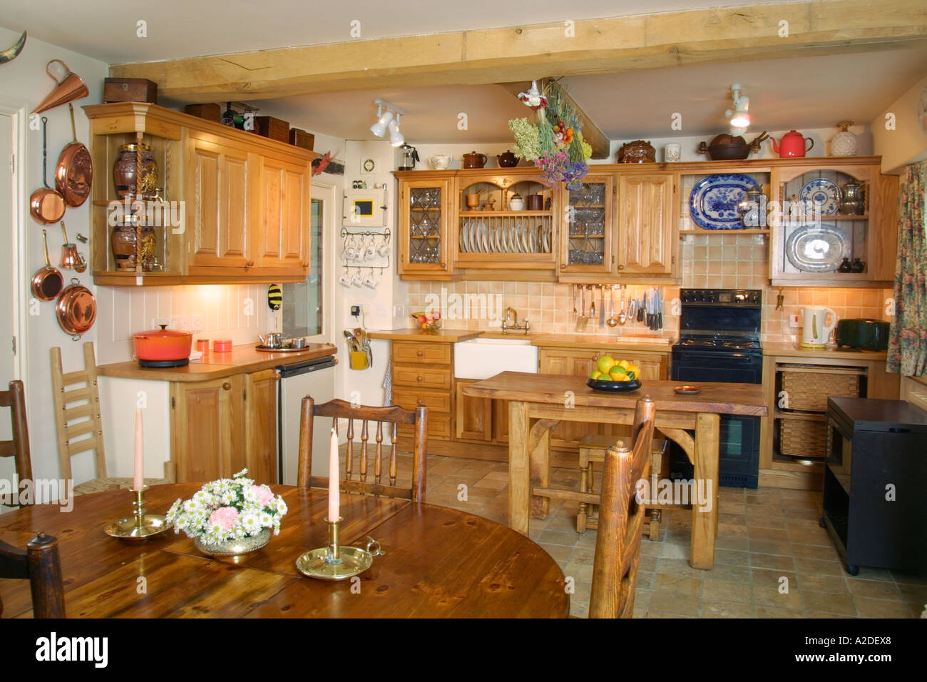 UK property, house interior, traditional, kitchen. For Editorial Use ...