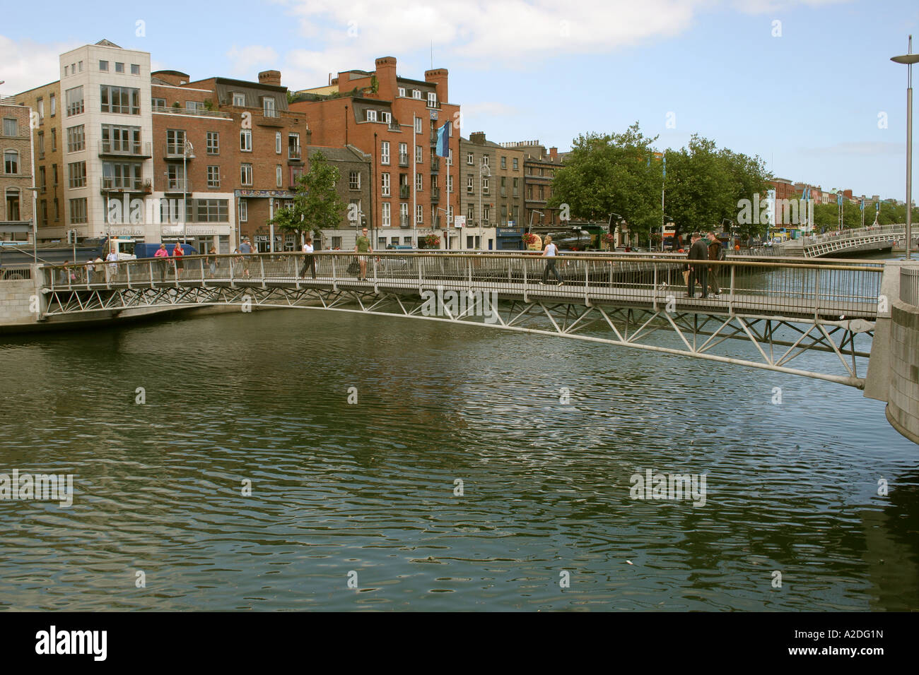Millenium bridge Dublin Ireland Stock Photo - Alamy