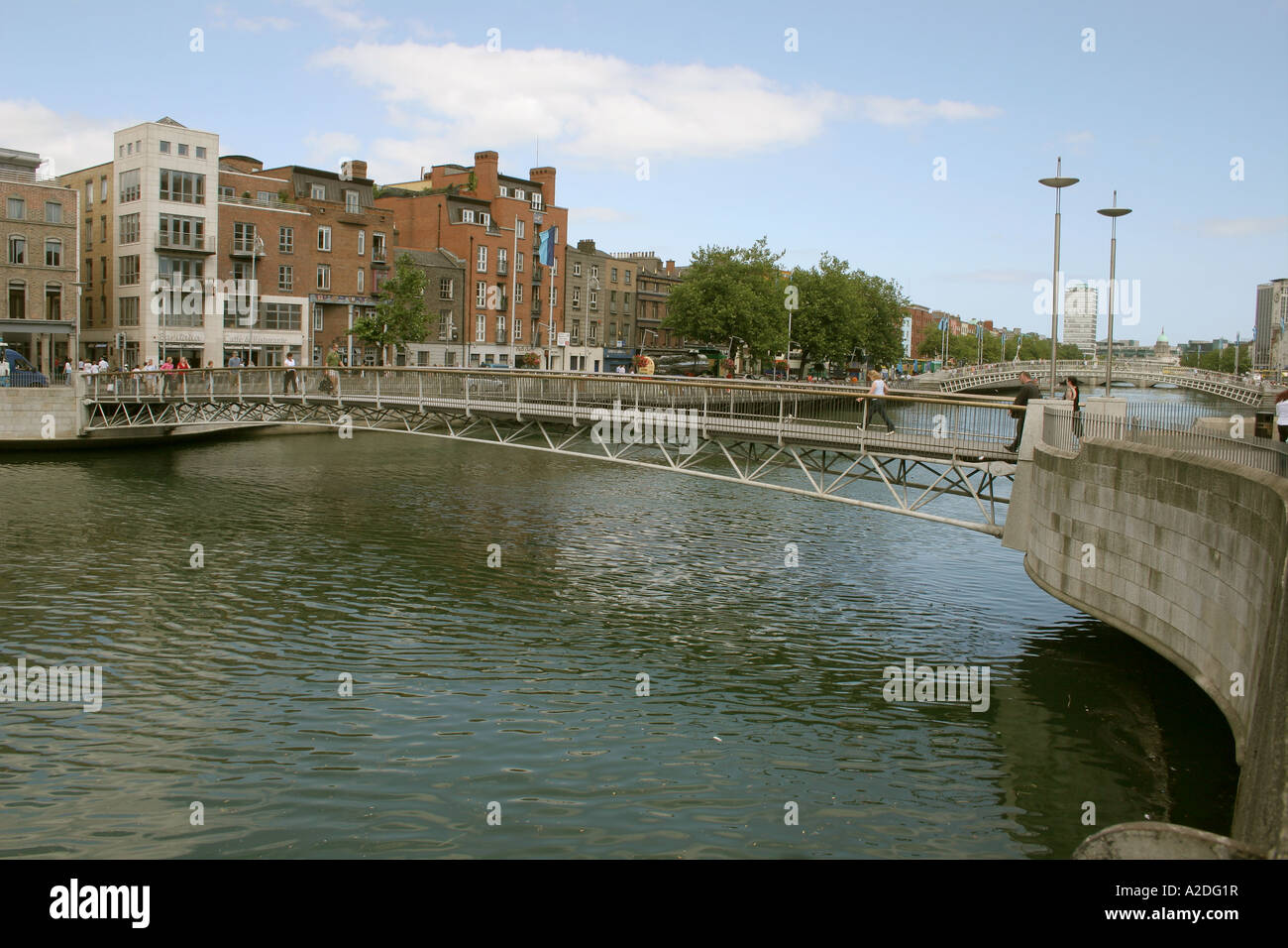 Millenium bridge Dublin Ireland Stock Photo - Alamy