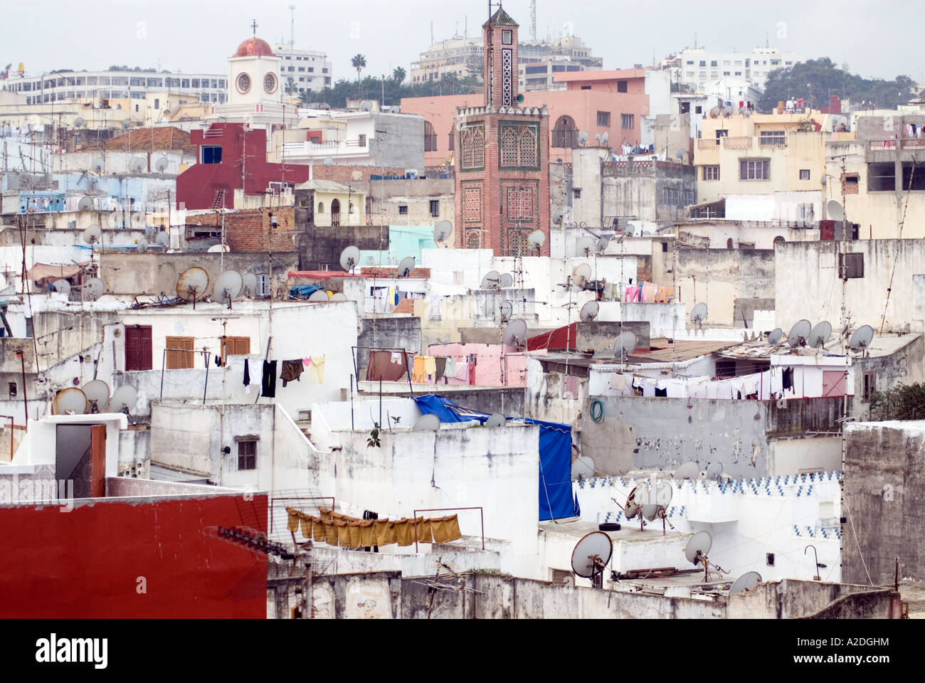 View of rooftops of the Medina, Tangier, Morocco Stock Photo - Alamy