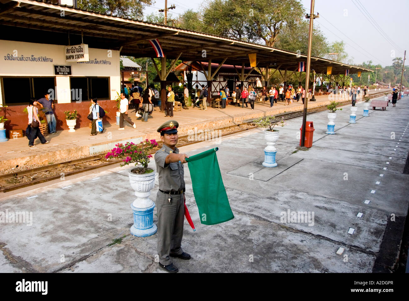 Train guard flag hi-res stock photography and images - Alamy