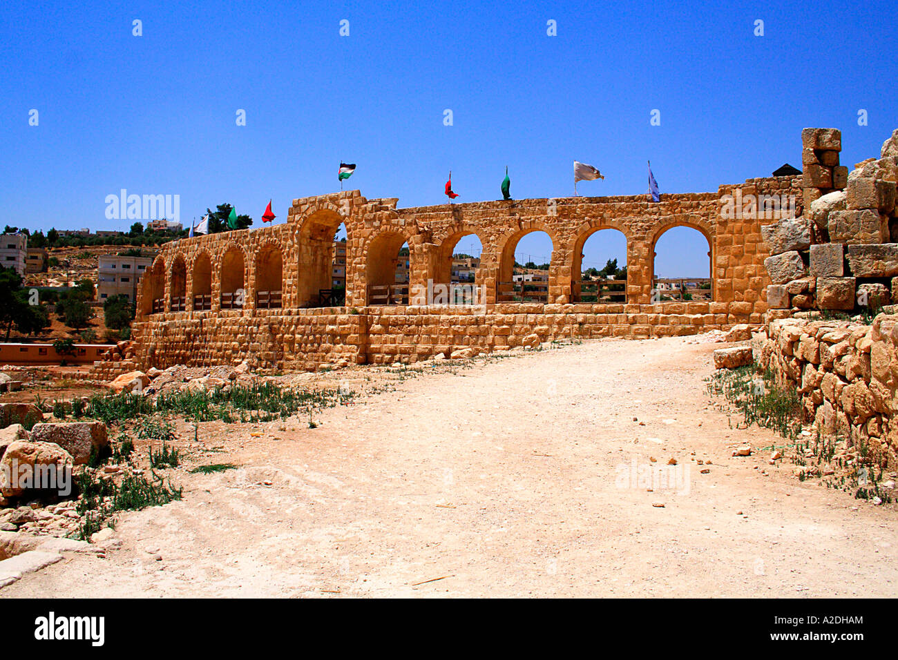 Roman ruins Jerash Jordan Middle East Stock Photo - Alamy
