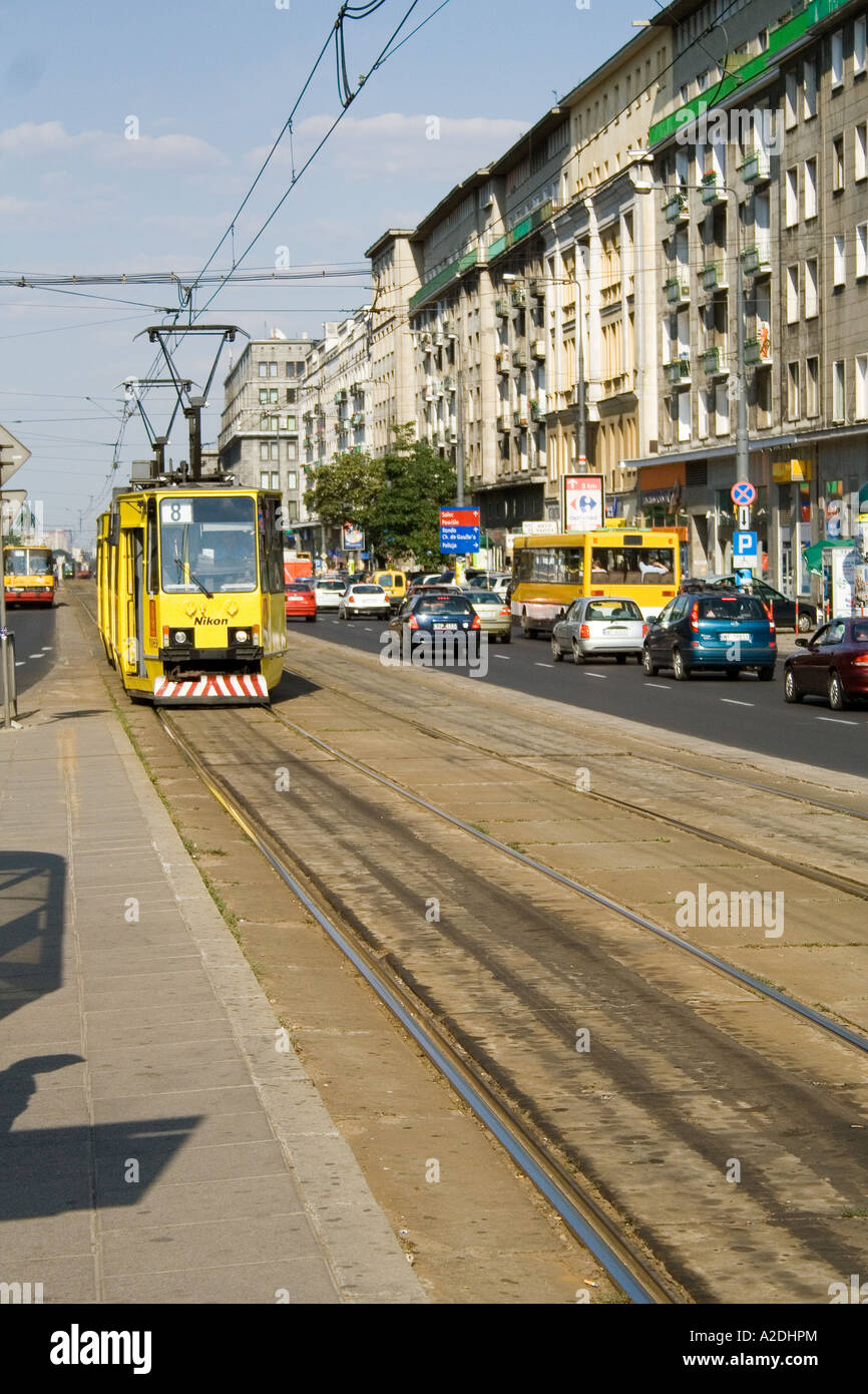 Tram Warsaw Poland Europe Stock Photo - Alamy