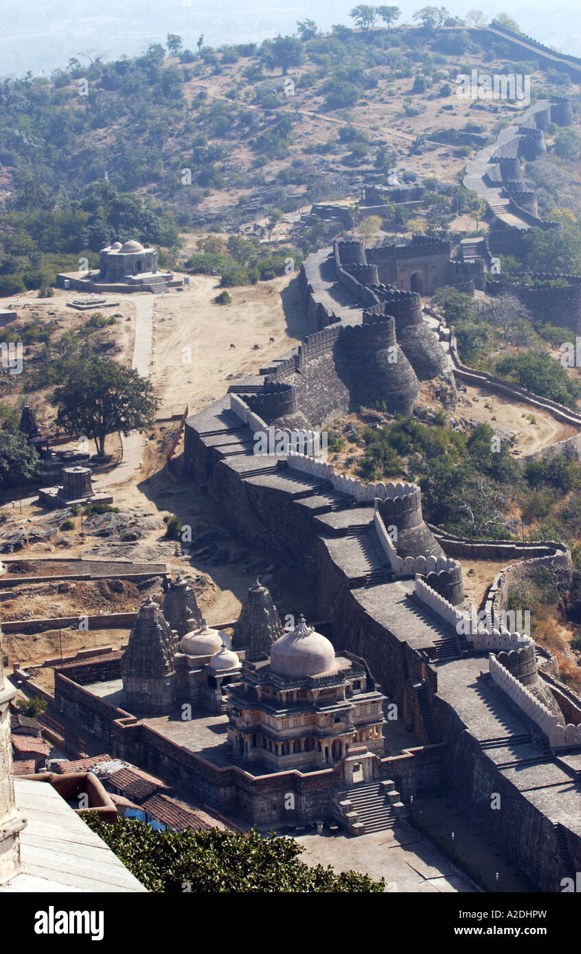 Hilltop fort of Kumbalgarh Rajasthan India Stock Photo - Alamy